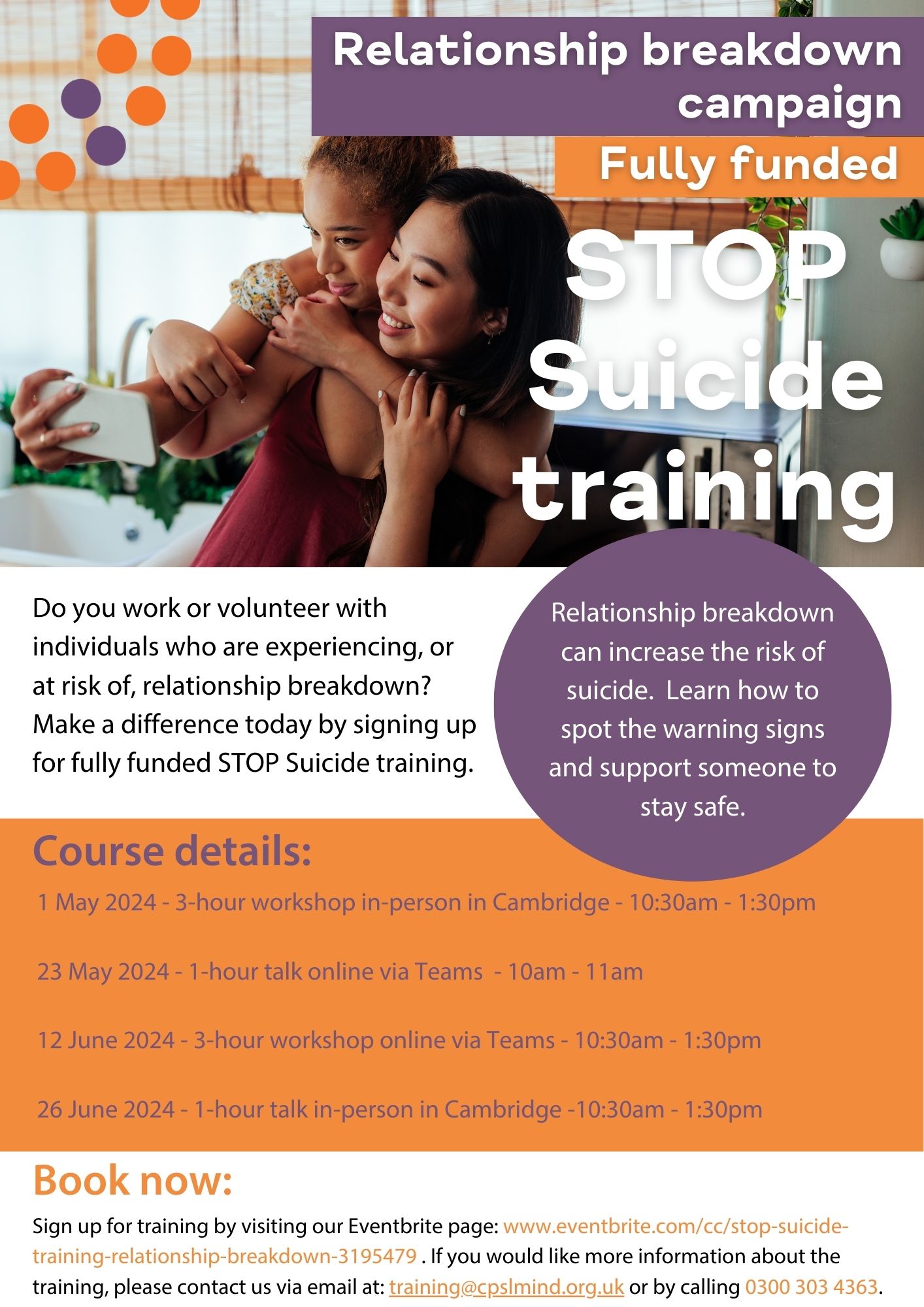 Training for relationship support organisations | CPSL Mind